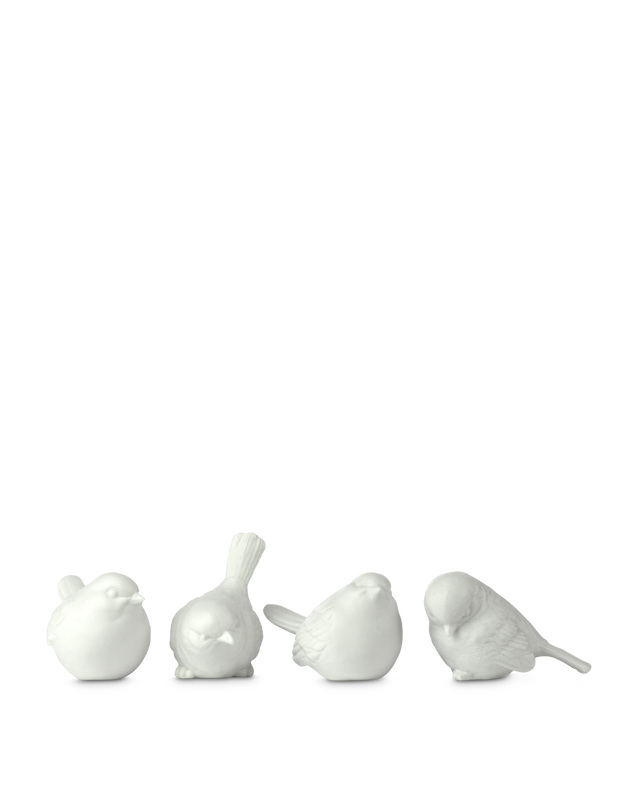 Shop Unglazed Porcelain Sparrows set of 4| POLSPOTTEN